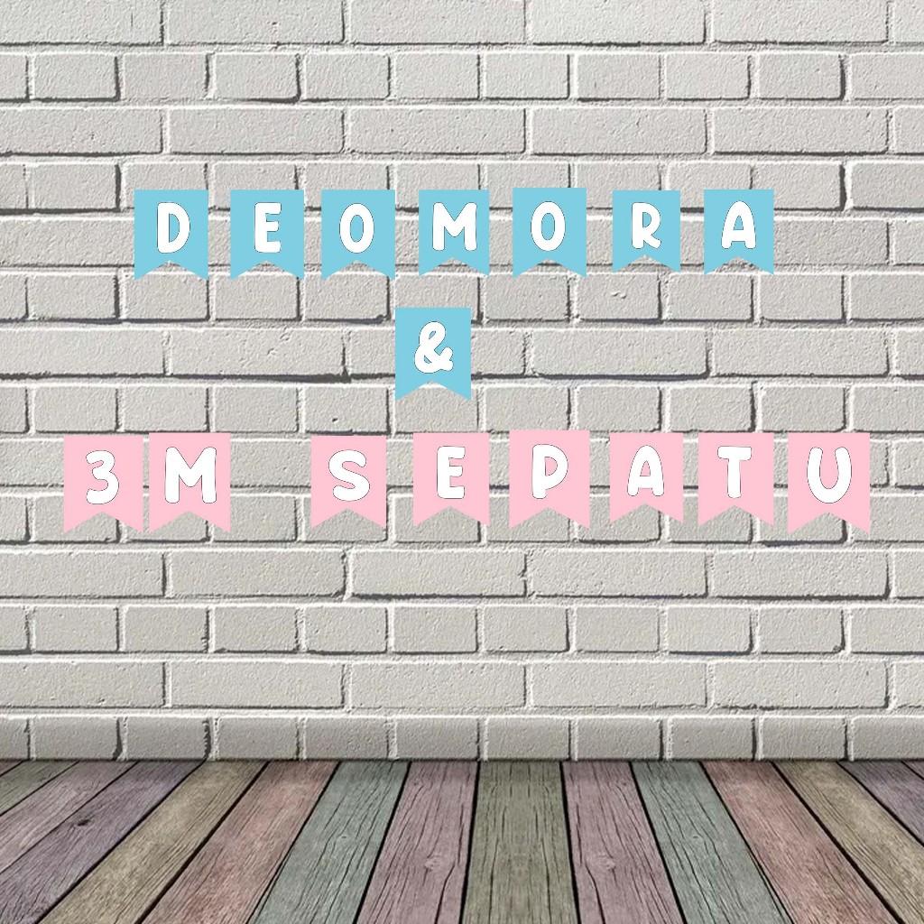 Jual Bunting Flag Banner Custom Nama Per Huruf Banner Tulisan Kertas ...