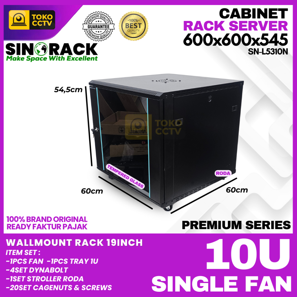 Jual Wallmount Rack Server 10U/Premium Series Rak Server Ukuran 10U Single Glass Door | Shopee ...