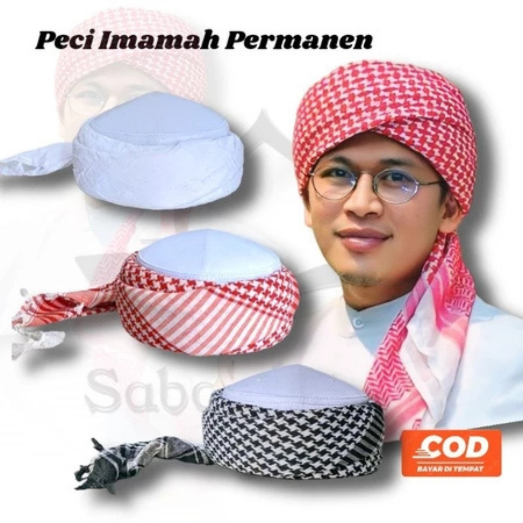 Jual Peci Imamah Permanen/Sorban Imamah Permanen/Imamah Permanen/Peci ...