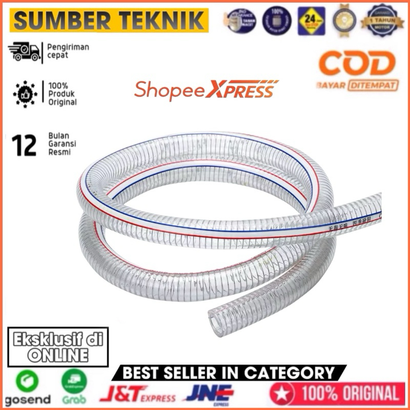 Jual Selang Spiral Kawat / Spring Hose ukuran 1/2 inch jual eceran ...