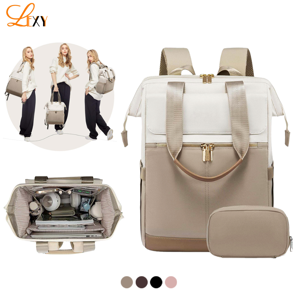 Jual LEXY Set 2 in 1 Tas Ransel Wanita Tas Ransel Laptop 15,6 inch ...