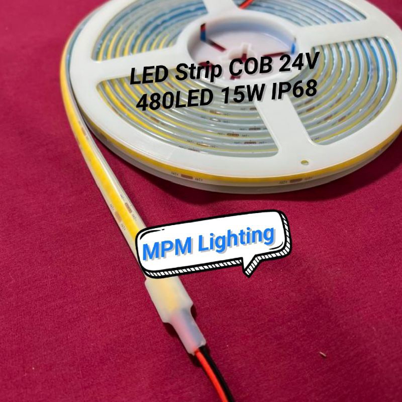 Jual LED Strip COB 24V 480LED 15W/M Outdoor/ Strip Light COB 24V 480P ...