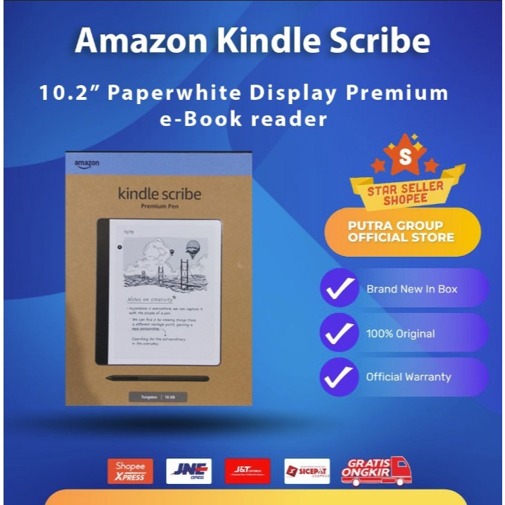 Jual Amazon Kindle Scribe 10.2" 300ppi 16GB 32GB 64GB Reading Writing Paperwhite Display eBook ...
