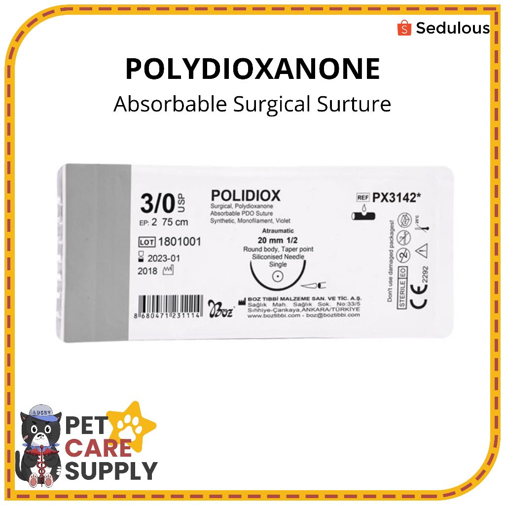 Jual Surgical Suture PDO Polydioxanone Polidioksanon Absorbable Sterile (1 Pcs) | Shopee Indonesia