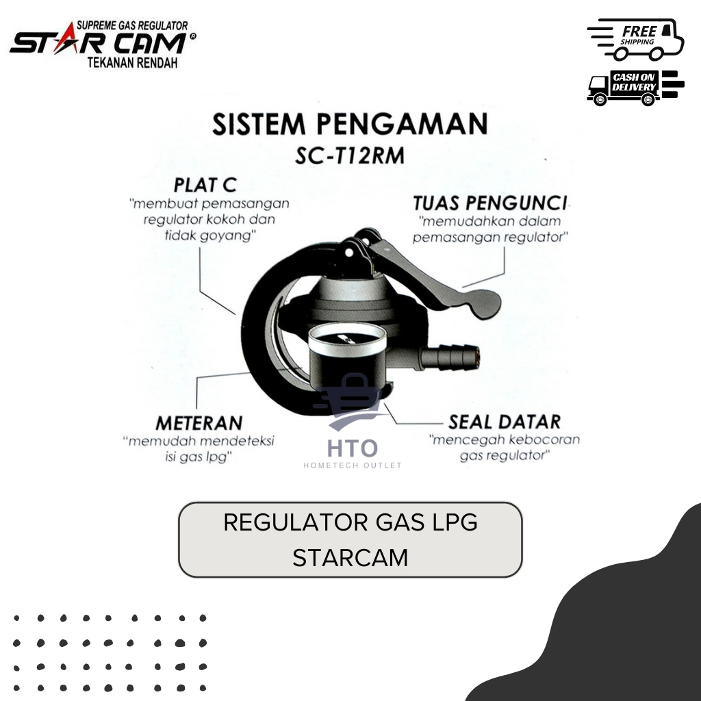 Jual Regulator + Meter StarCam Star Cam Regulator Gas LPG Tekanan ...