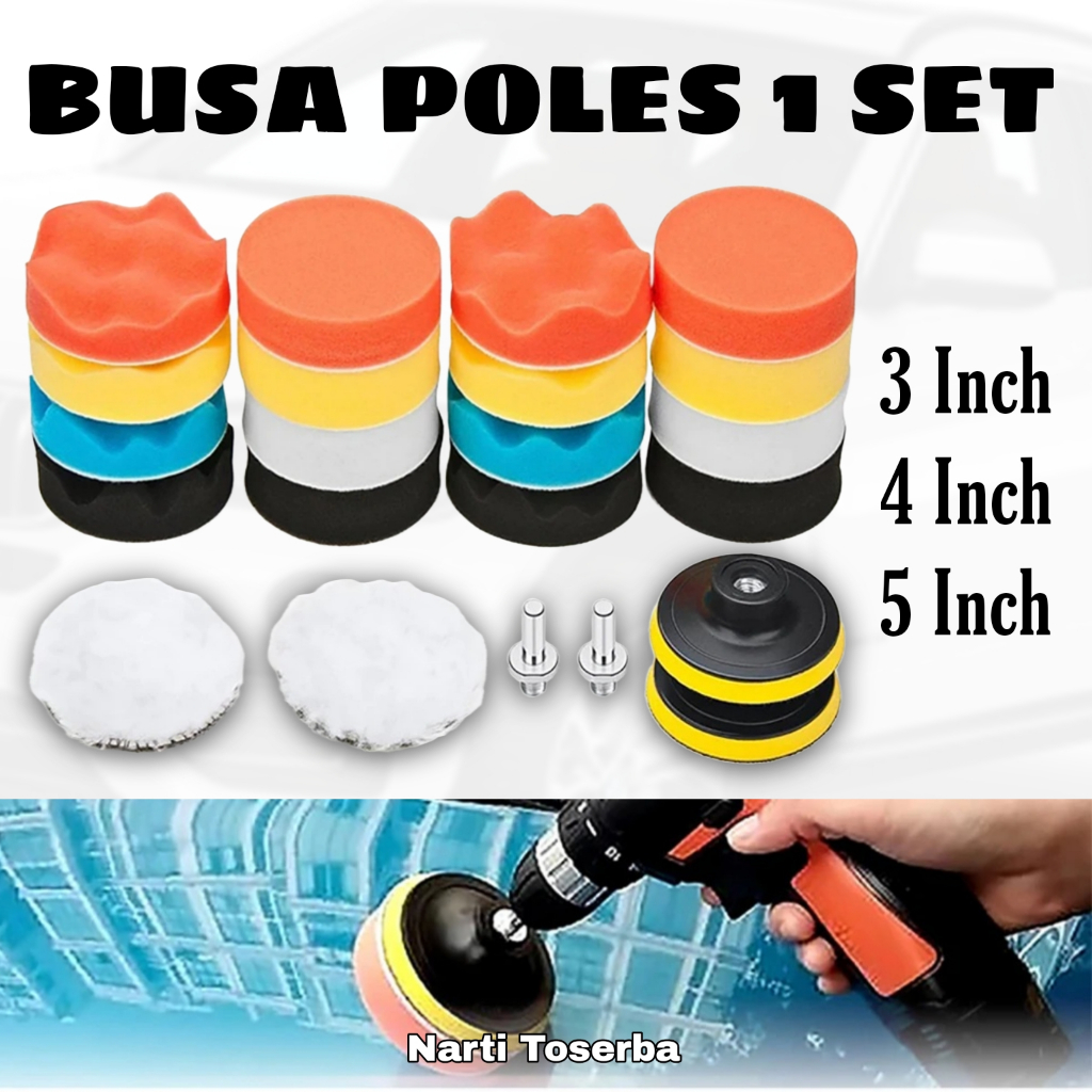 Jual Busa Poles Mobil dan Motor 3 inch / 4 inch / 5 inch Set Busa Poles ...
