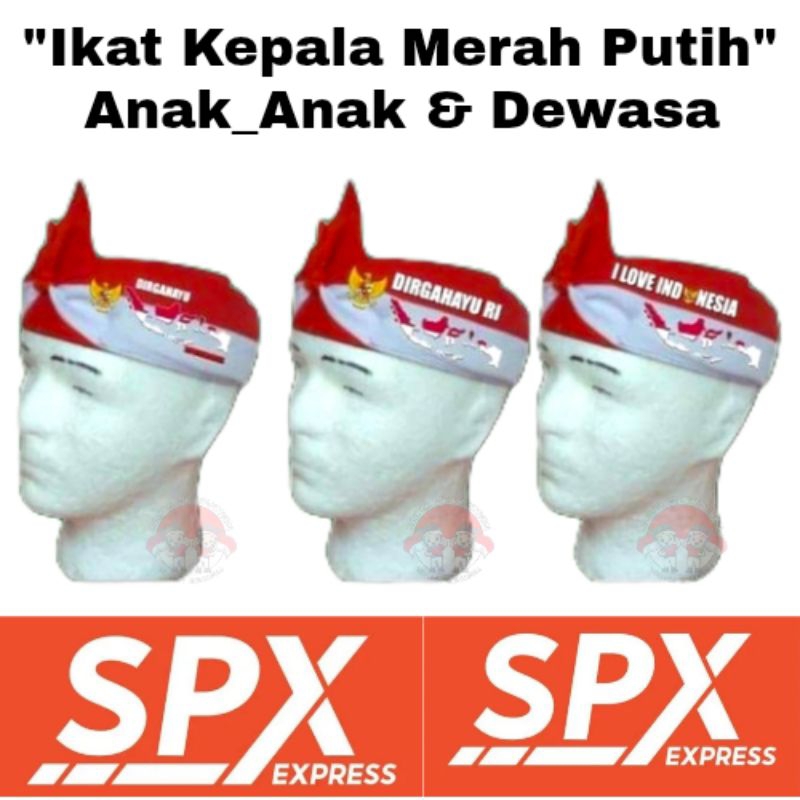 Jual Iket Kepala Merah Putih / Bando Merah Putih /Umbul Umbul Merah ...