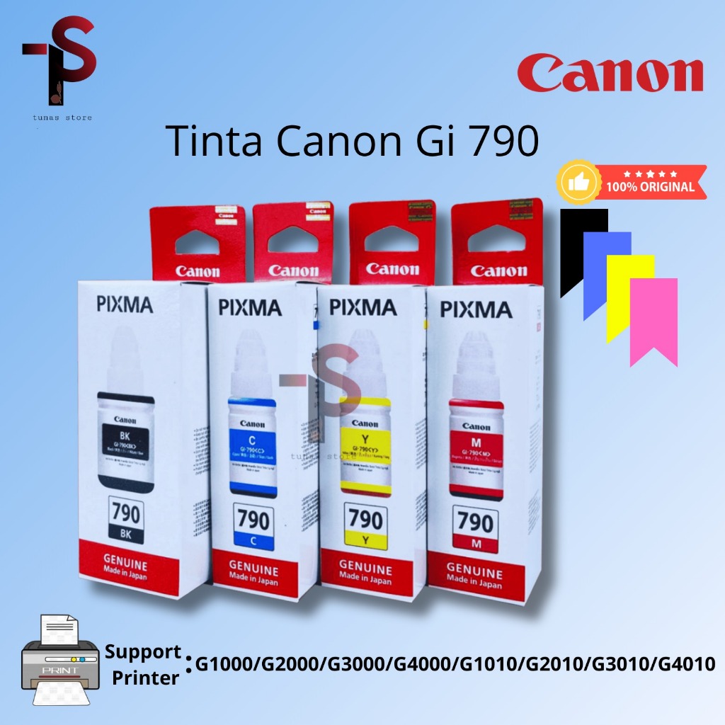 Jual Tinta Canon Gi 790 Untuk Tipe Printer G1000 G2000 G3000 G2010 ...