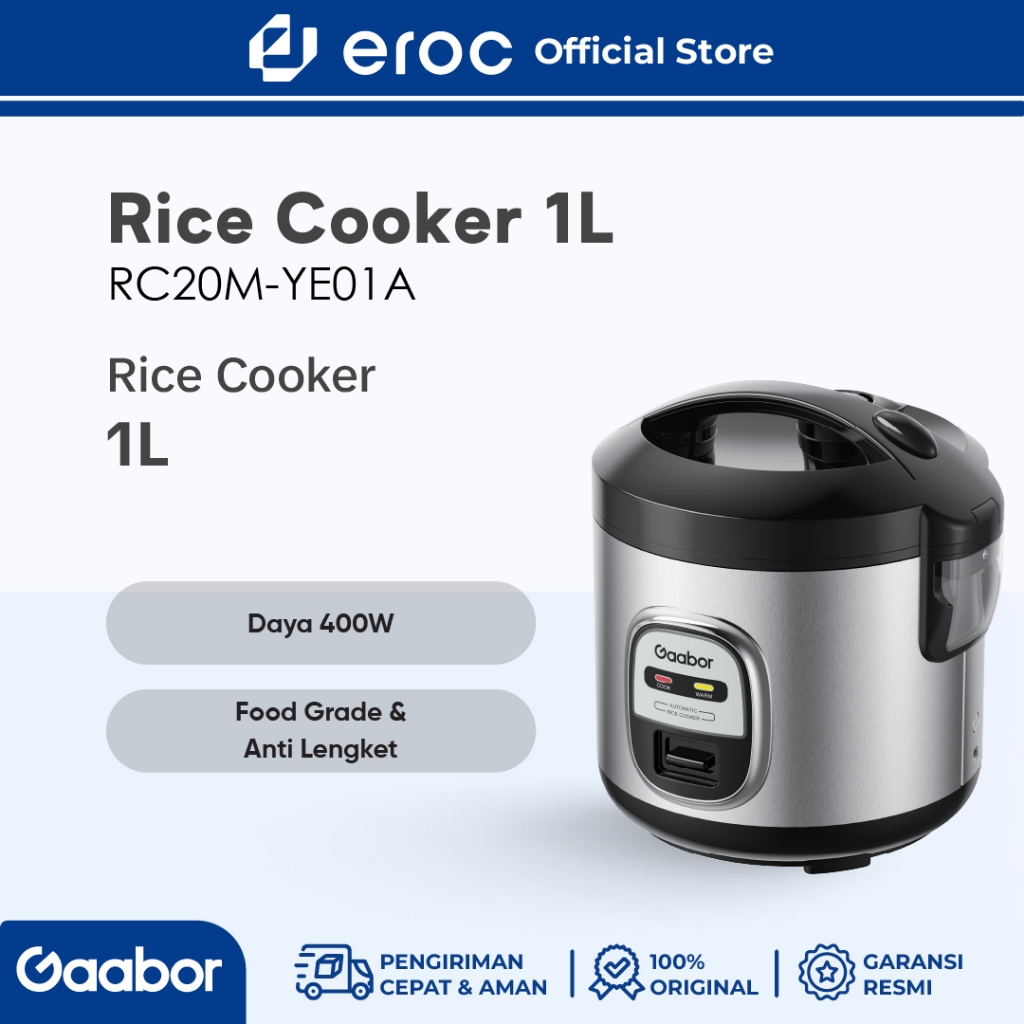 Jual Gaabor Rice Cooker Magic Com 400W 1L Serbaguna Anti Lengket ...