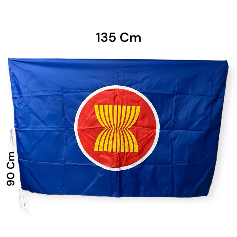 Jual Bendera Logo ASEAN 90x135 cm Bahan Asahi Premium + Tali Ikat ...