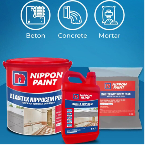 Jual ELASTEX NIPPOCEM PLUS 20KG(PAIL) SEMEN ANTI BOCOR 2 KOMPONEN ...