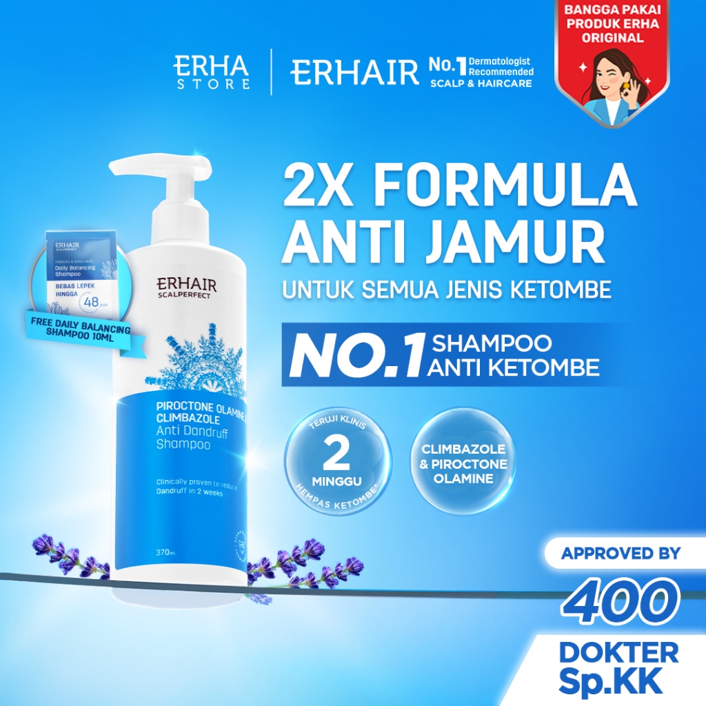 Jual ERHAIR Scalperfect Anti Dandruff Shampoo 370ml - Sampo Anti Ketombe & Seboroik | Shopee ...
