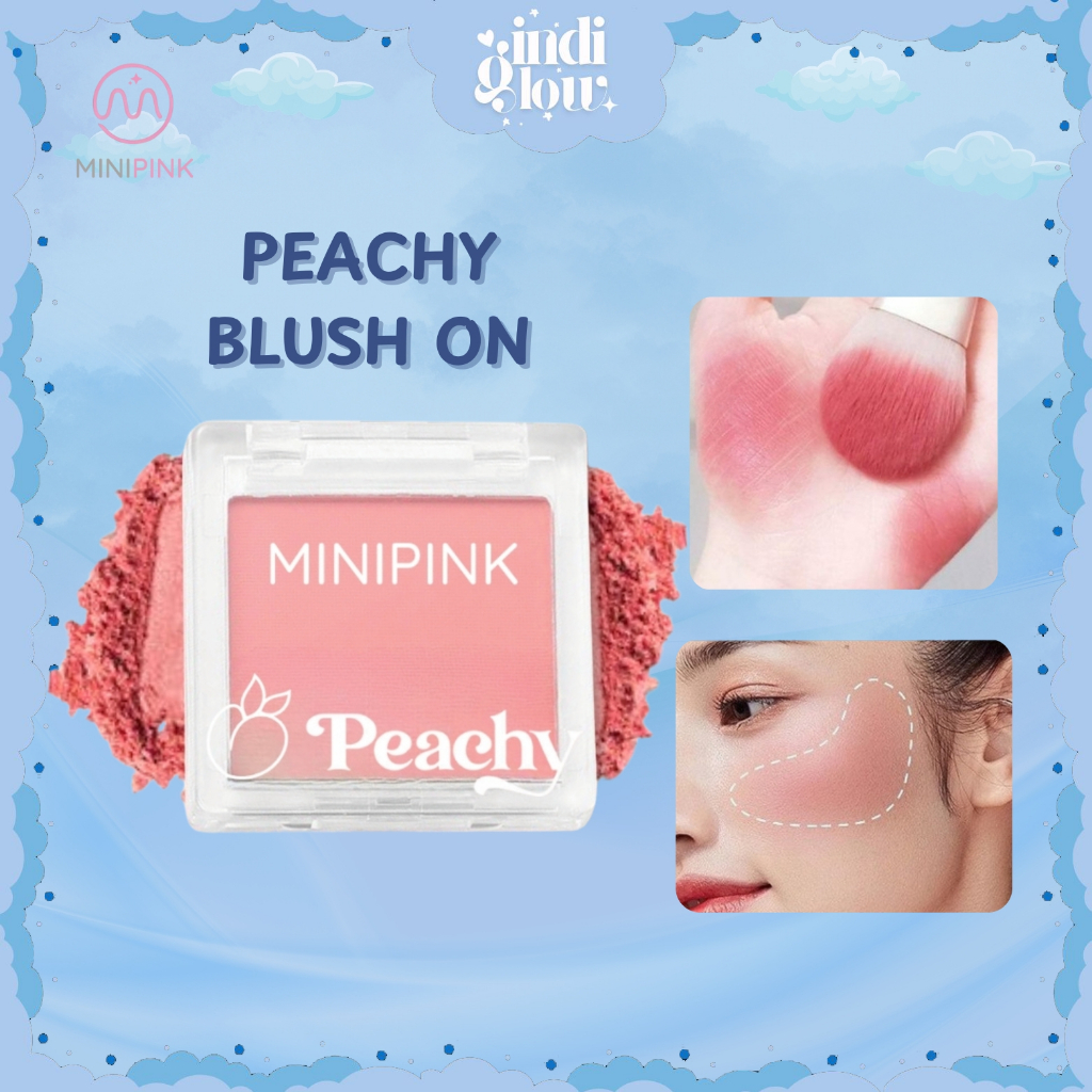Jual IG BPOM MINIPINK Blush On Matte Palette Pink Natural Peachy Waterproof & Tahan Lama ...