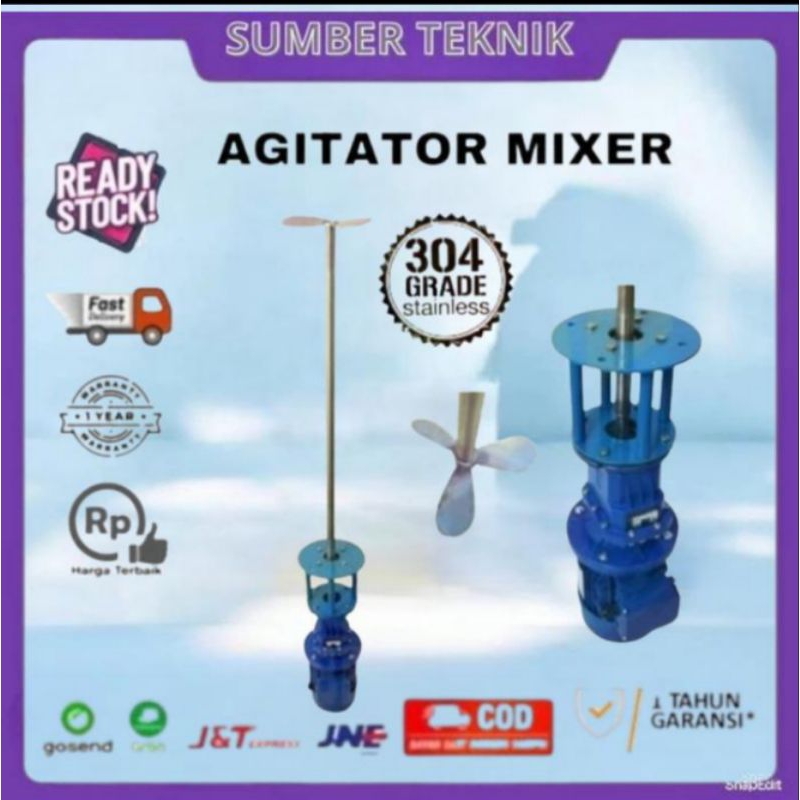 Jual Mixer Agitator kimia 1,5Kw 2Hp 2pole With Gearbox 3phase | Shopee ...