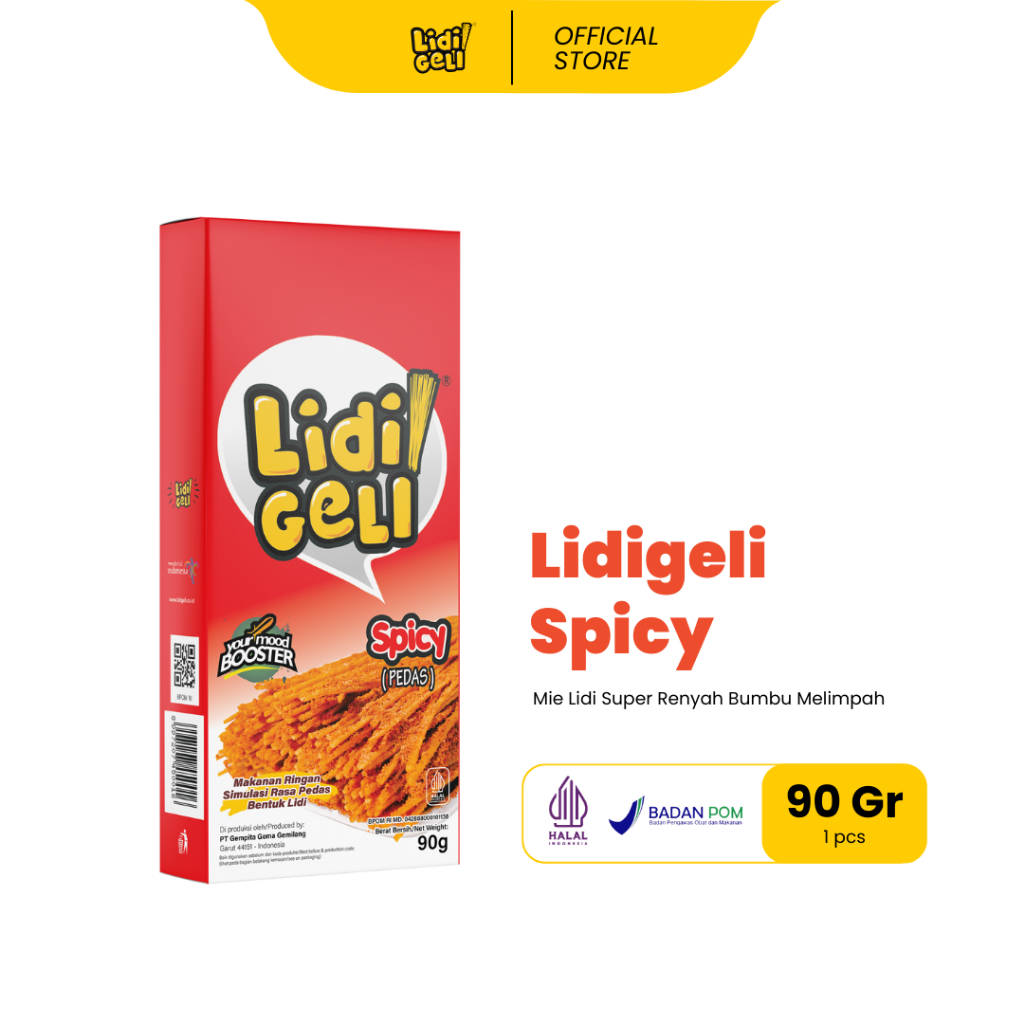 Jual Lidi Geli - Mie Lidi Rasa Spicy 90gr | Shopee Indonesia