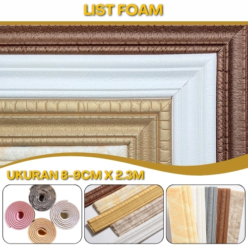 Jual List Border Foam Dinding Plafon Atas List Foam 3D Moulding Lis ...
