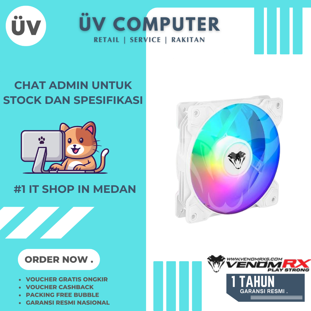 Jual Fan Casing PC Komputer | VenomRX Venom-RX Rhombus Fixed RGB | Fan ...