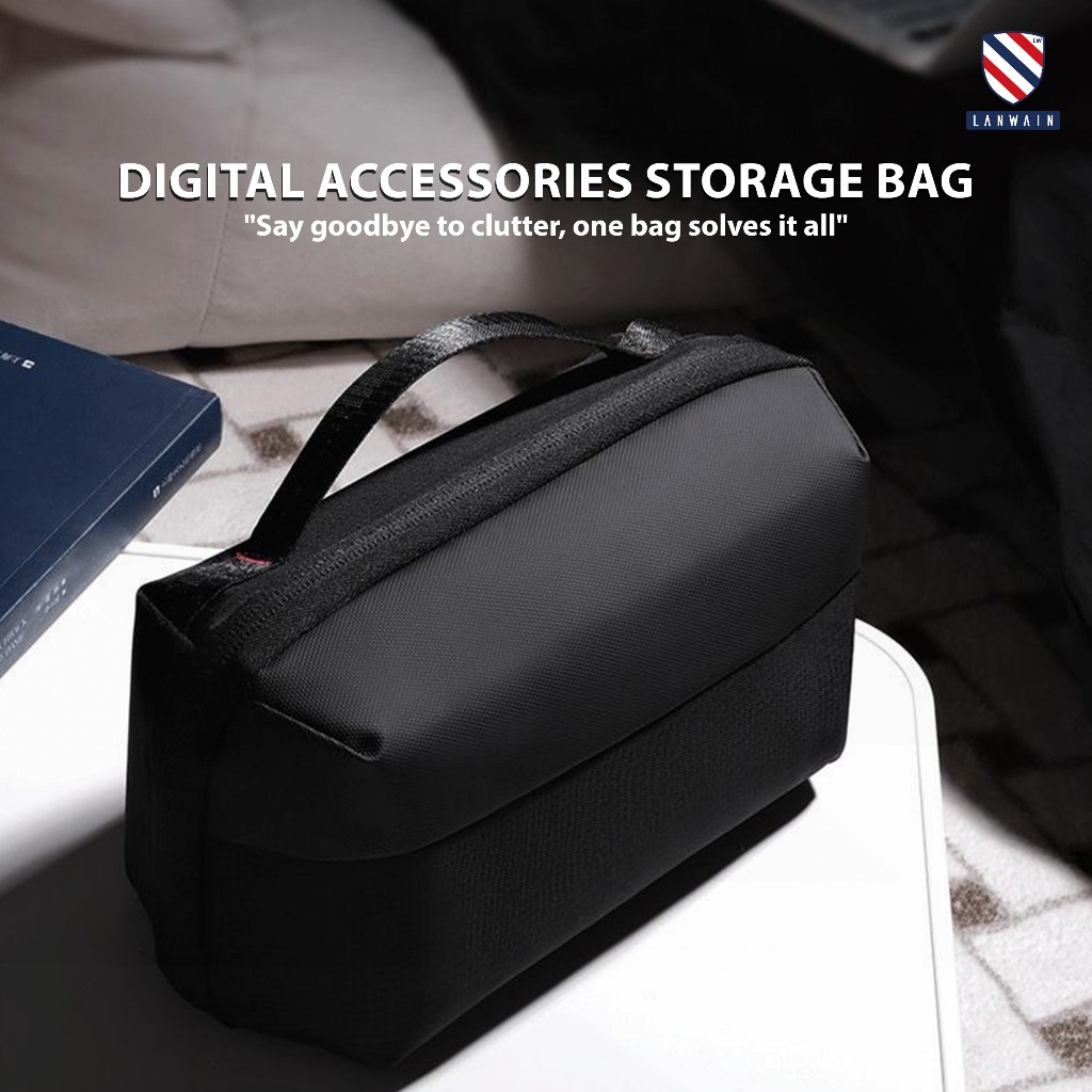 Jual Lanwain Digital Accessoriess Storage Bag Tas Kabel USB Charger ...