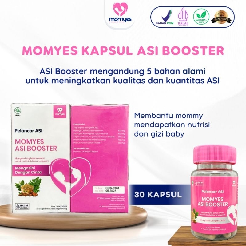 Jual Momyes ASI Booster 30 Kapsul - Kapsul Pelancar ASI | Shopee Indonesia