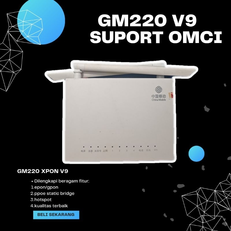 Jual gm220-s v9 +ADAPTOR ori xpon gpon/epon omci bergaransi | Shopee Indonesia