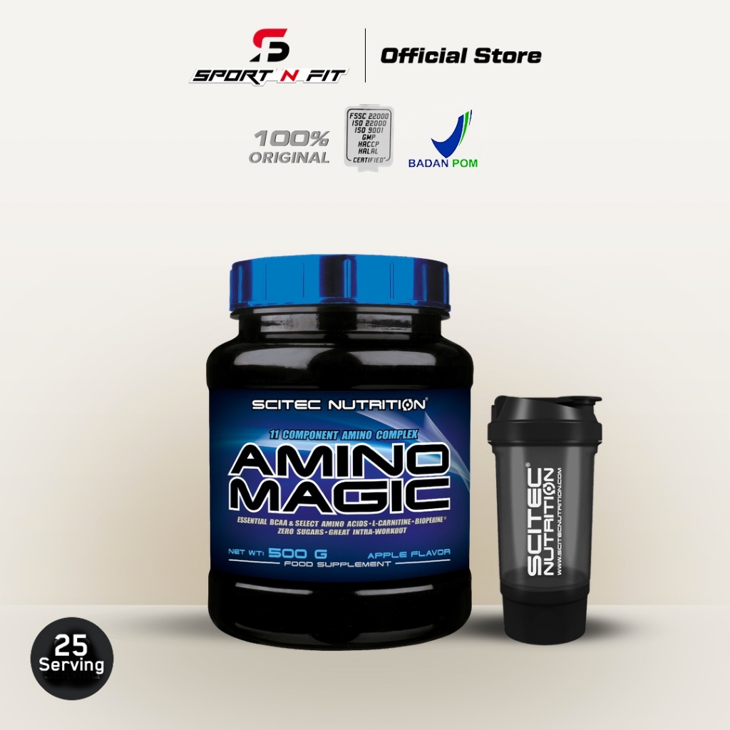 Jual Scitec Nutrition - AMINO MAGIC 500 Gram Optimum Recovery | Shopee Indonesia