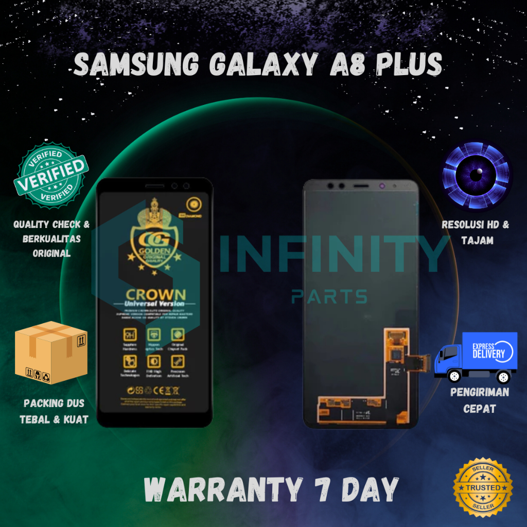 Jual LCD SAMSUNG GALAXY A8 PLUS 2018 A730 TOUCHSCREEN FULLSET COMPLETE ORIGINAL | Shopee Indonesia
