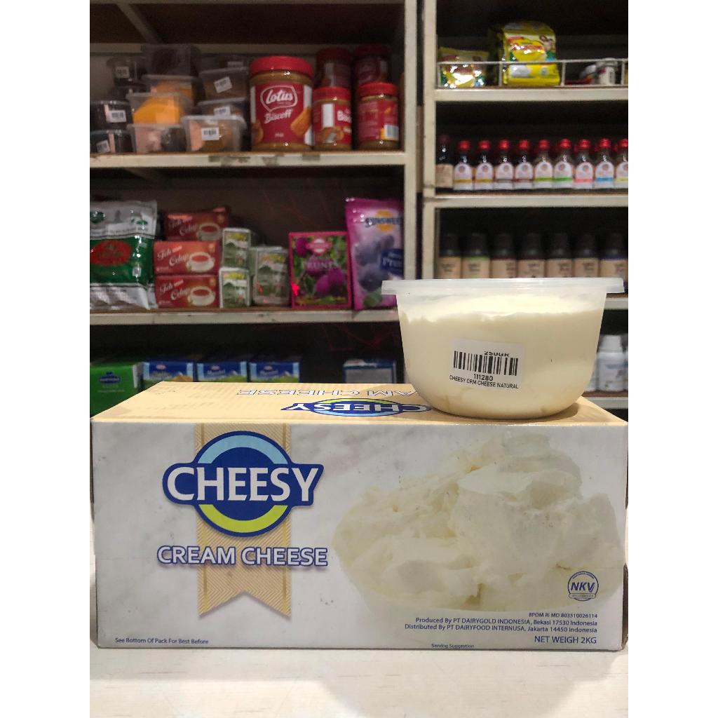 Jual CHEESY CREAM CHEESE NATURAL 250GR REPACK DARI UKURAN 2KG, CREAM ...