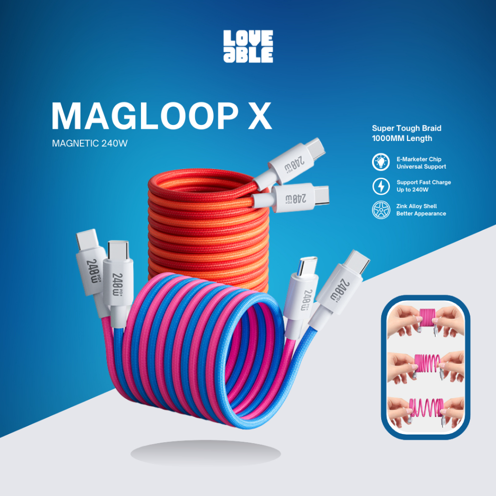 Jual LOVEABLE MAGLOOP X Magnetic Cable 240W | Shopee Indonesia