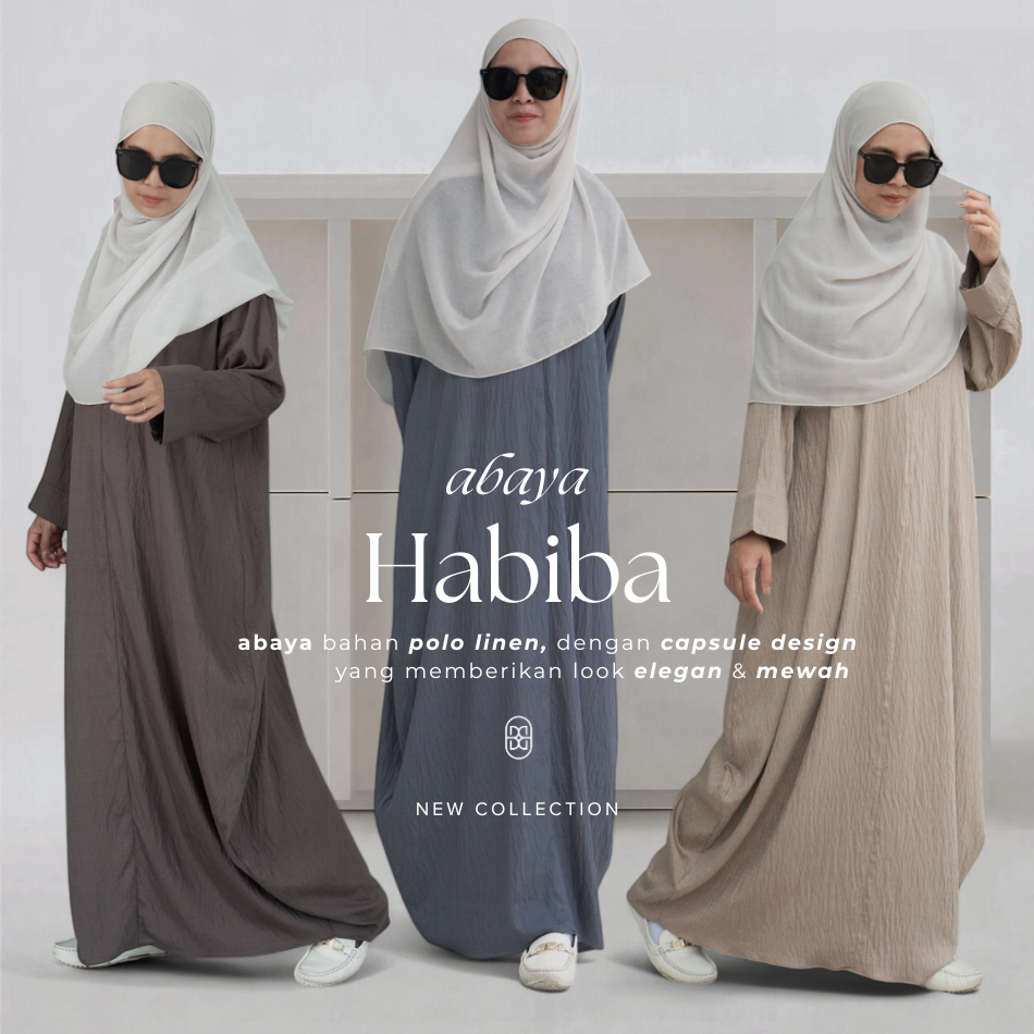 Jual Abaya habiba / Gamis habiba Polo linen | Shopee Indonesia