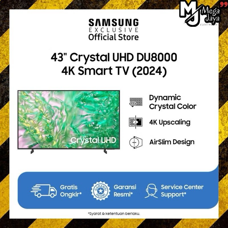 Jual SAMSUNG SMART TV 43DU8000 CRYSTAL UHD 4K SOLAR CELL REMOTE ...