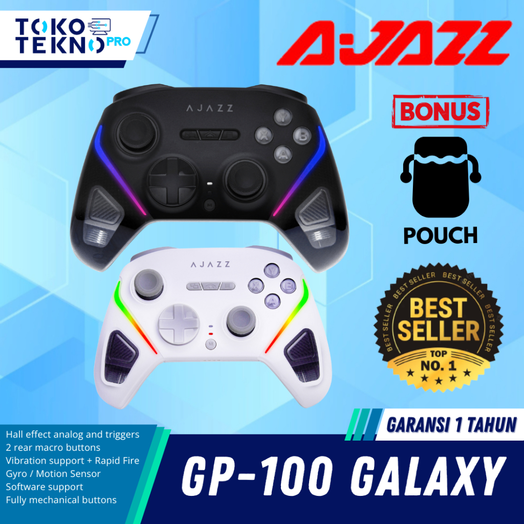 Jual Ajazz GALAXY GP100 / GP-100 Mutliplatform Gamepad With Hall Effect & Mechanical Switch ...