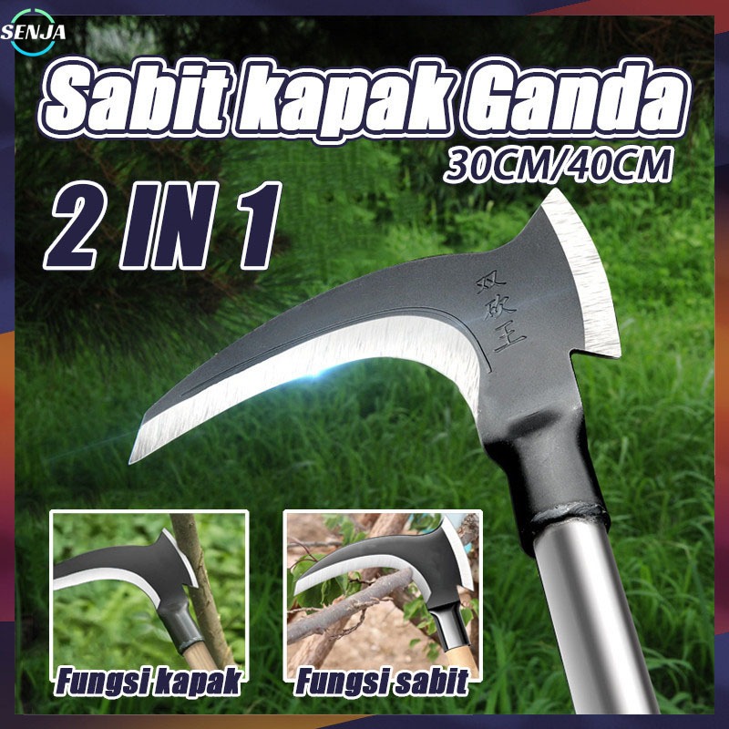 Jual (30/40CM)Pemangkas Sabit kapak Ganda Pemangkas Rumput Multifungsi ...