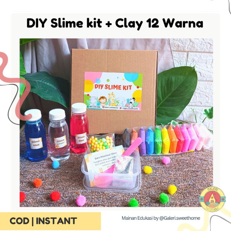 Jual Mainan Edukasi DIY Slime Kit Clay Slem Challenge | Shopee Indonesia