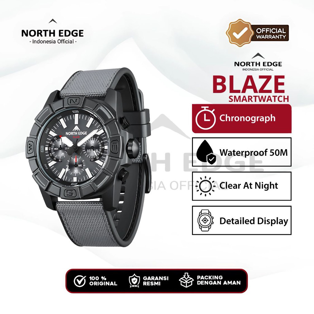 Jual NORTH EDGE WATCH solar Drive management BLAZE | Shopee Indonesia