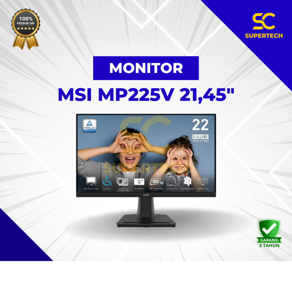 Jual MSI PRO MP225V 21,45" BUSINESS PRODUCTIVITY MONITOR [1080p, 100Hz ...
