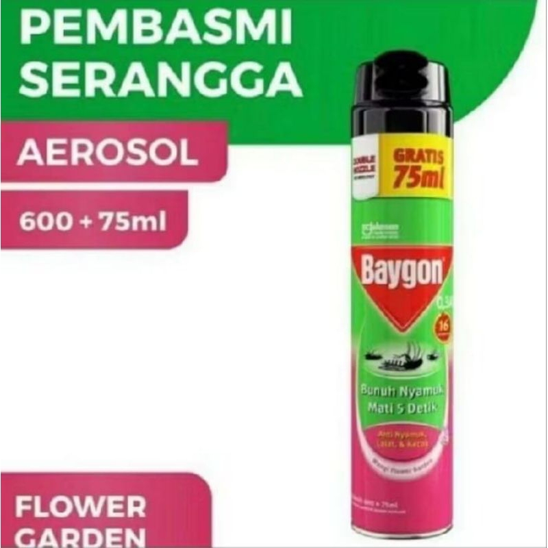 Jual BAYGON AEROSOL PINK FLOWER 600ml+75ml | Shopee Indonesia