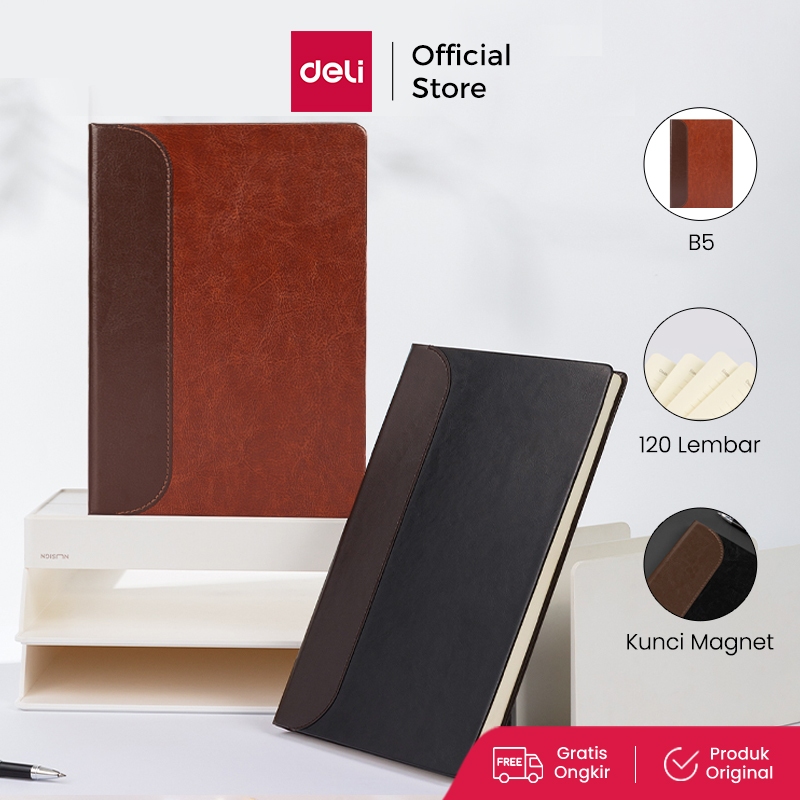 Jual Deli Buku Catatan / Planner / Leather Notebook B5 120 Lembar BP135 ...