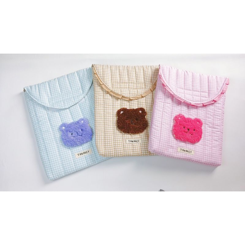 Jual Puffy iPad/Tablet Sleeve Katun Jepang Waterproof – Teddy Bear ...