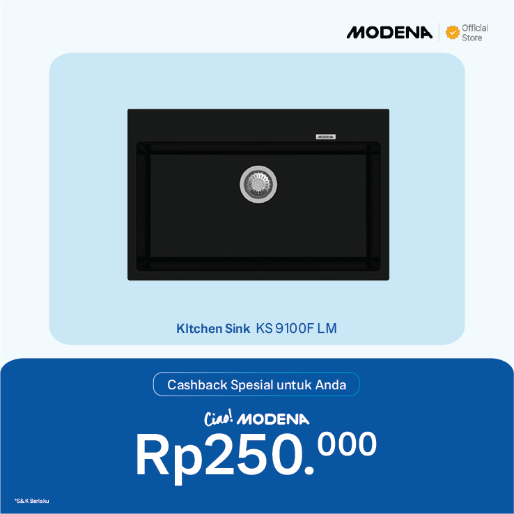 Jual MODENA KItchen Sink - KS 9100F LM (Quartz Granite) | Shopee Indonesia