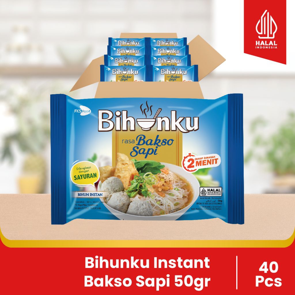 Jual Bihunku Instan Rasa Bakso Sapi 1 Dus isi 40pcs | Shopee Indonesia