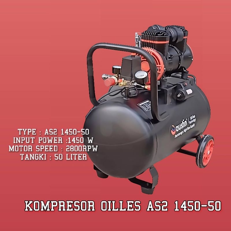 Jual AUSTIN AS2 1450-50 KOMPRESOR OILLES 2HP TABUNG 50 LITER MESIN KOMPRESOR ANGIN OILLESS ...