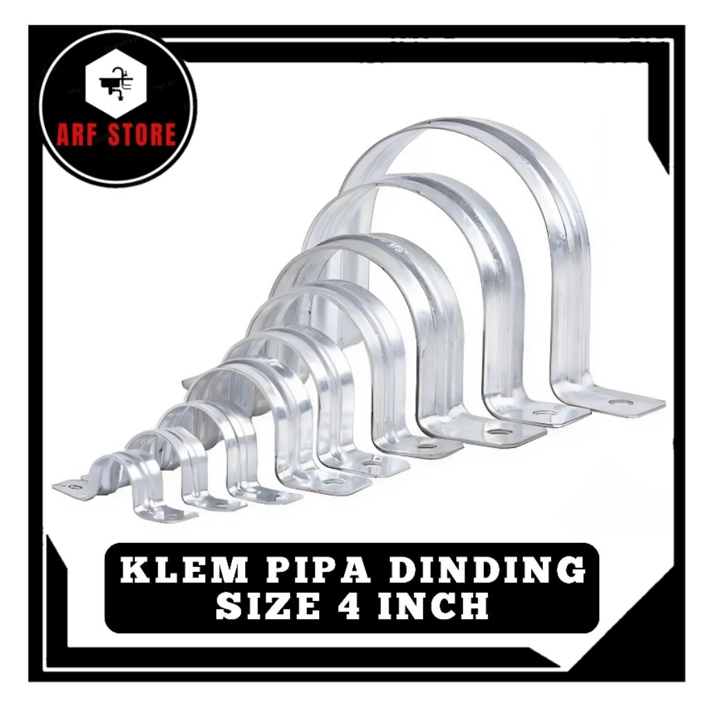 Jual Klem Dinding Pipa flexible ducting klem omega Ukuran 4 inch Wall ...