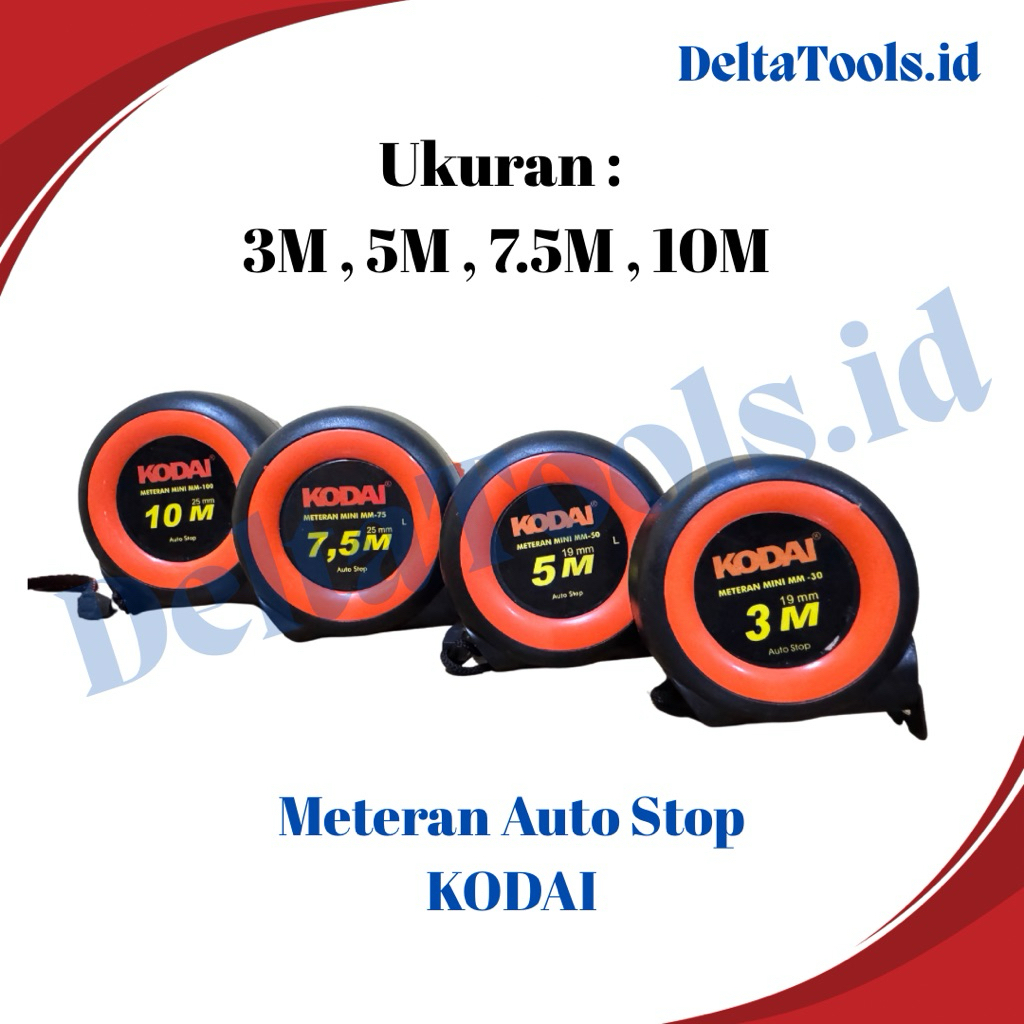 Jual Meteran Mini Auto Stop Meteran Tukang Measuring Tape 3M 5M 7.5M 10M KODAI | Shopee Indonesia