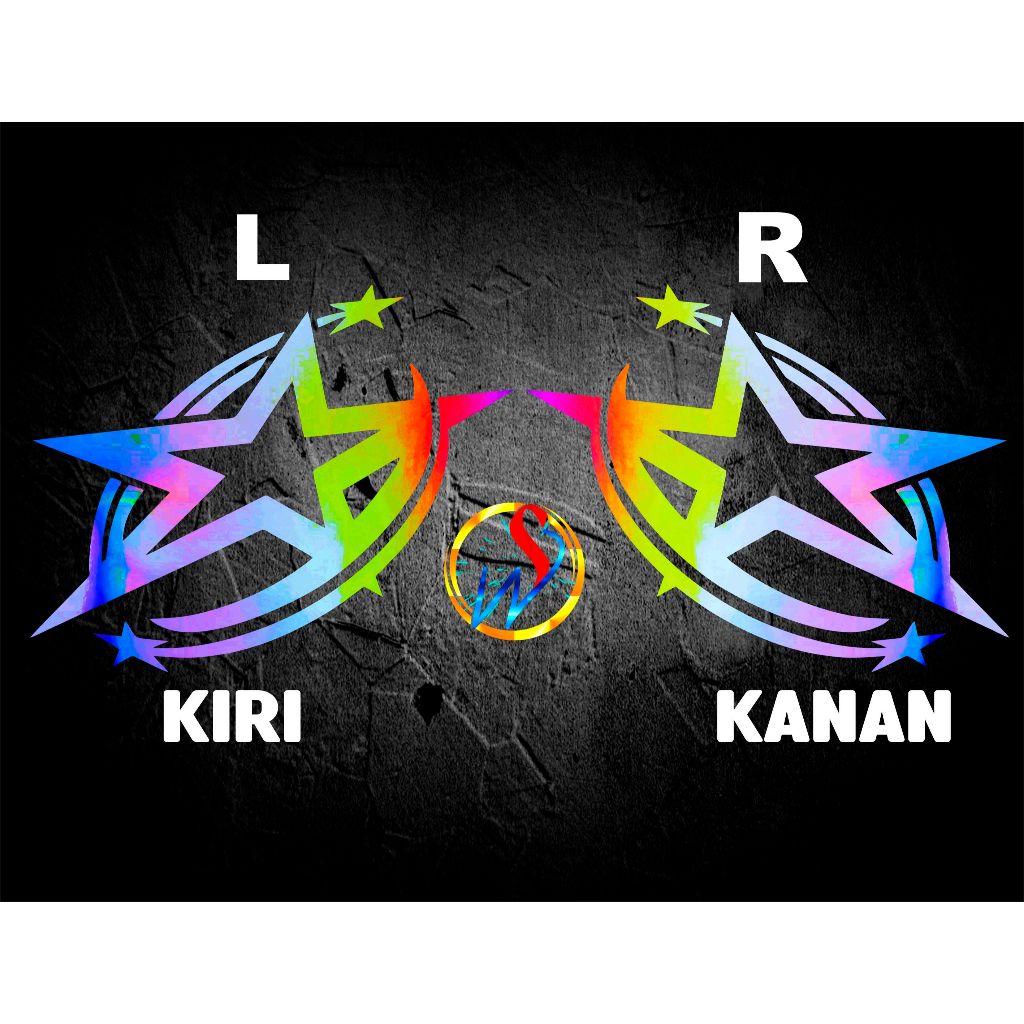 Jual Sticker Motor(HARGA 1PCS) - Sticker cutting variasi bintang helm ...