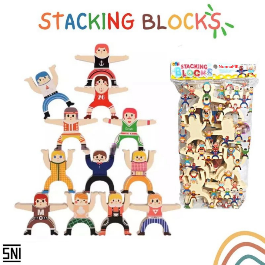 Jual Mainan Stacking Block Big Balancing Mainan Balok Susun Domino ...