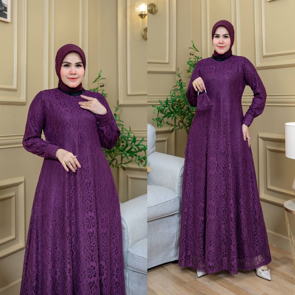 Jual Gamis Burkat Jumbo Premium - Dres Kondangan - Baju Pesta - Gamis ...