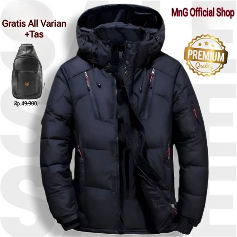 Jual Jaket Anti Air Tebal MnG Pria wanita Waterproof Windproof Winter Outdoor Puffer Tebal Musim ...