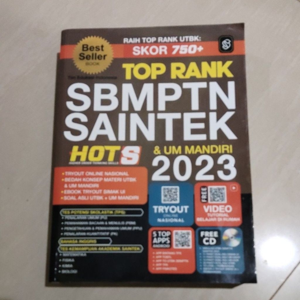 Jual BUKU ORI BUKU TOP RANK SBMPTN SAINTEK & UM MANDIRI 2023 PENERBIT ...