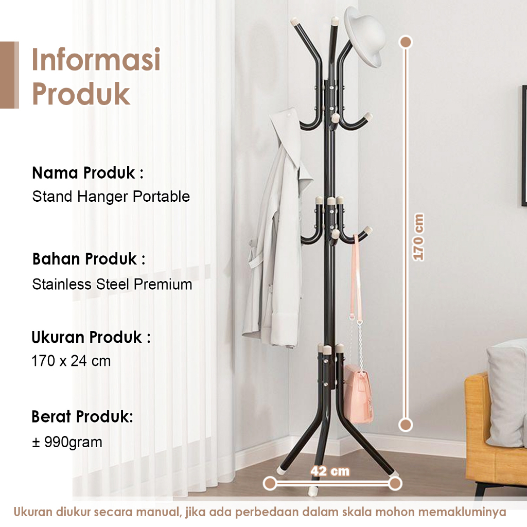 Jual Gantungan Baju Berdiri Coat Standing Hanger Bag Hanger Gantungan ...