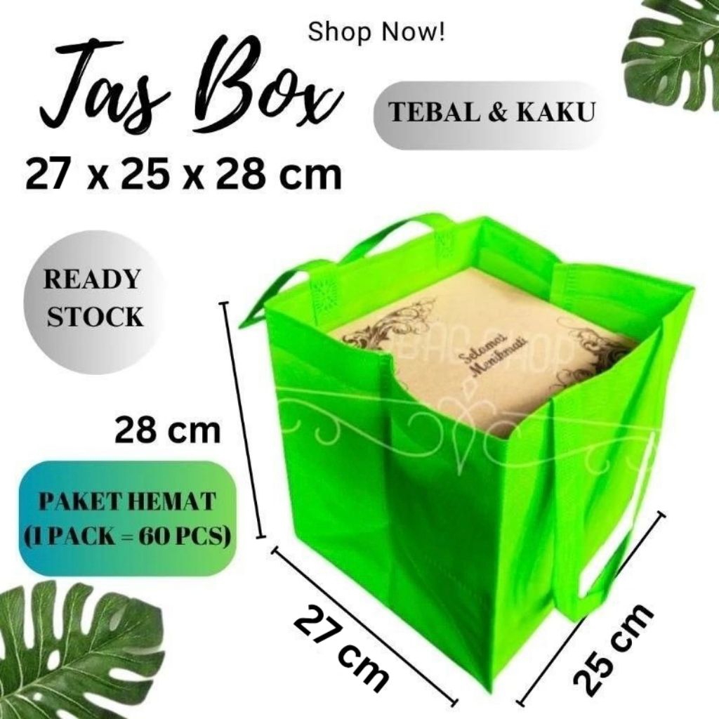 Jual (1 PACK = 60 PCS) Tas Hajatan 25x25 cm Tinggi 28 cm / Tas Nasi ...